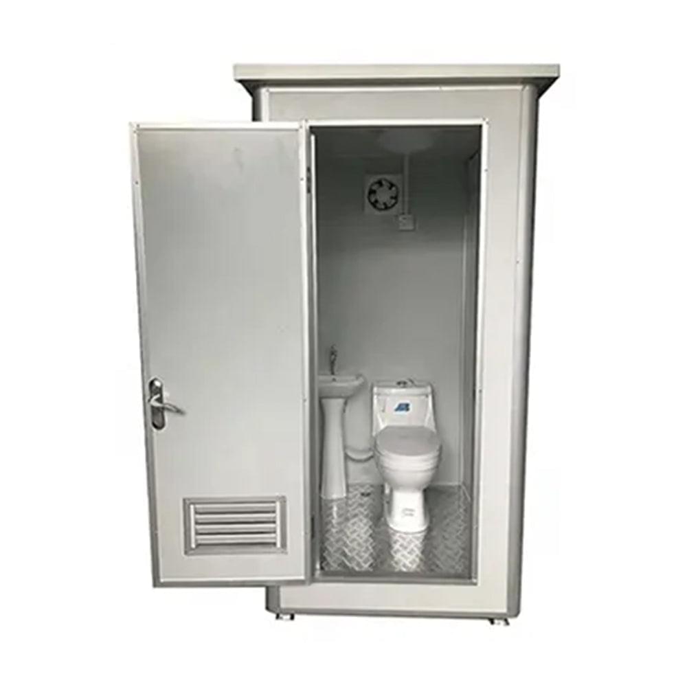Portable Single Restroom Gray Construction Site Bathroom Mobile Toilet