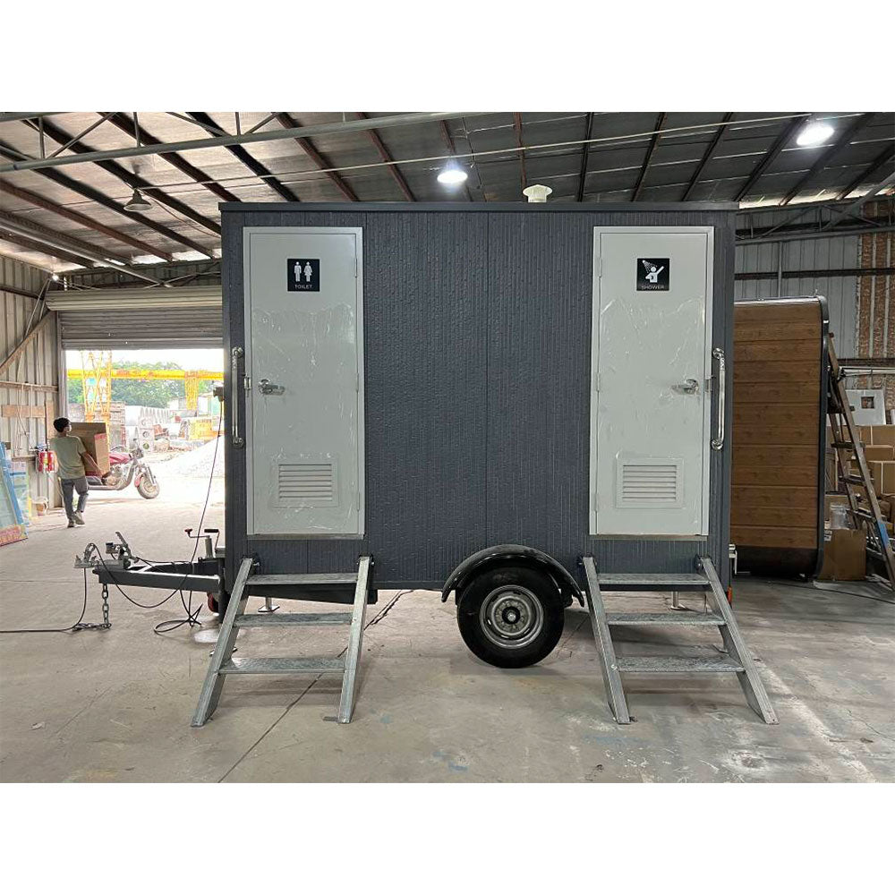 10ft Restroom Trailer Featuring Separate Shower and Bath