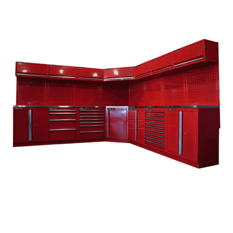 Corner Modular Steel Garage Workbench Cabinet System