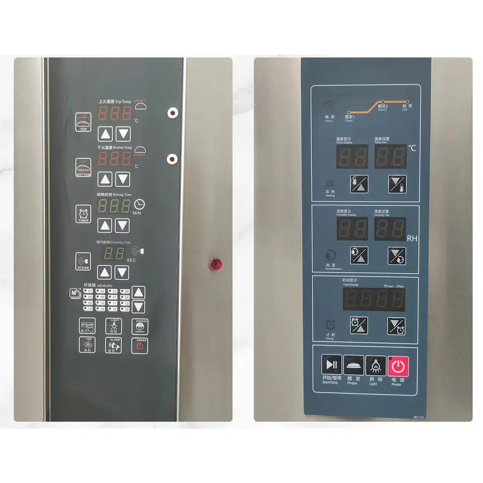 Industrial 2 Deck Commercial Gas Oven 4 Trays Plus 8 Trays Proofer